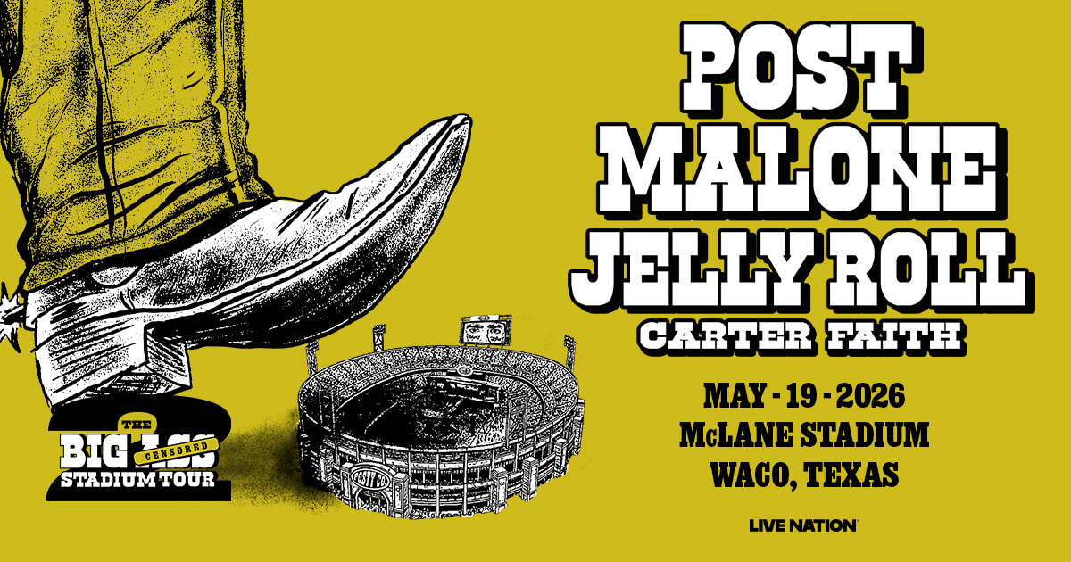 Post Malone, Jelly Roll, and Carter Faith in Concert | Waco | Baylor ...